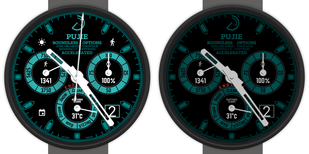 Endless Template Dark - Pujie Watch Face - Isreal Mathew