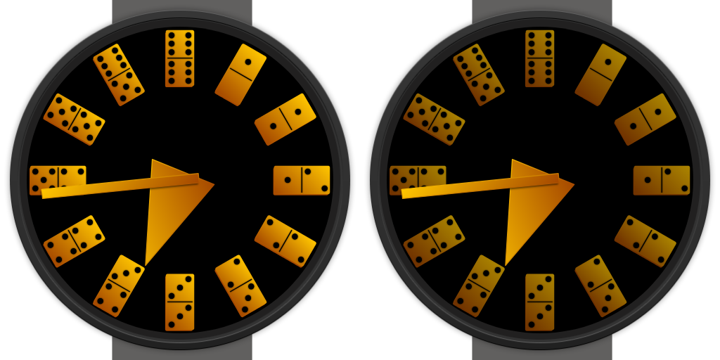 Dominos - Pujie Black Watch Face - Isreal Mathew